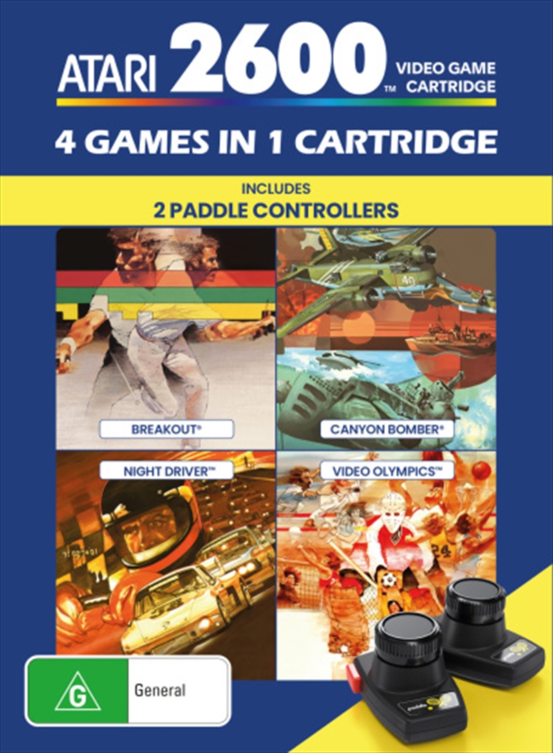 Buy 4 in 1 Game Cartridge and Paddle Pack ATARI 2600 Online | Sanity