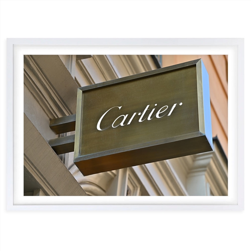 Buy Cartier Sign Large Framed Art Print Online | Sanity