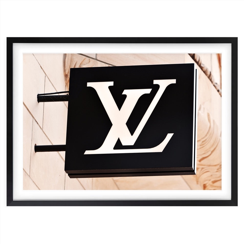 Buy Wall Art's Louis Vuitton Sign Large 105cm x 81cm Framed A1 Art ...