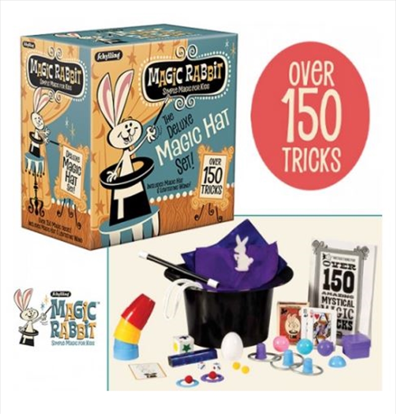 Buy Schylling – Magic Rabbit Deluxe Magic Hat 150 Trick Set Online | Sanity