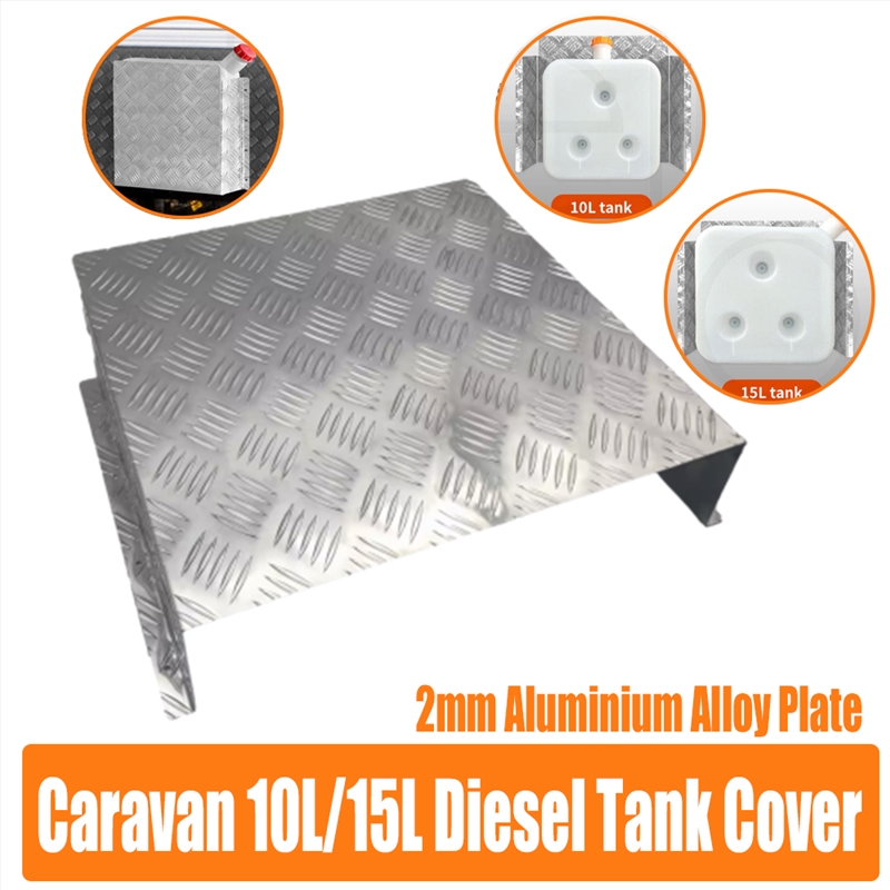 Buy 2mm Aluminium Alloy Plate Caravan Diesel Tank Cover for 10L/15L Fuel Tank Silver Online | Sanity