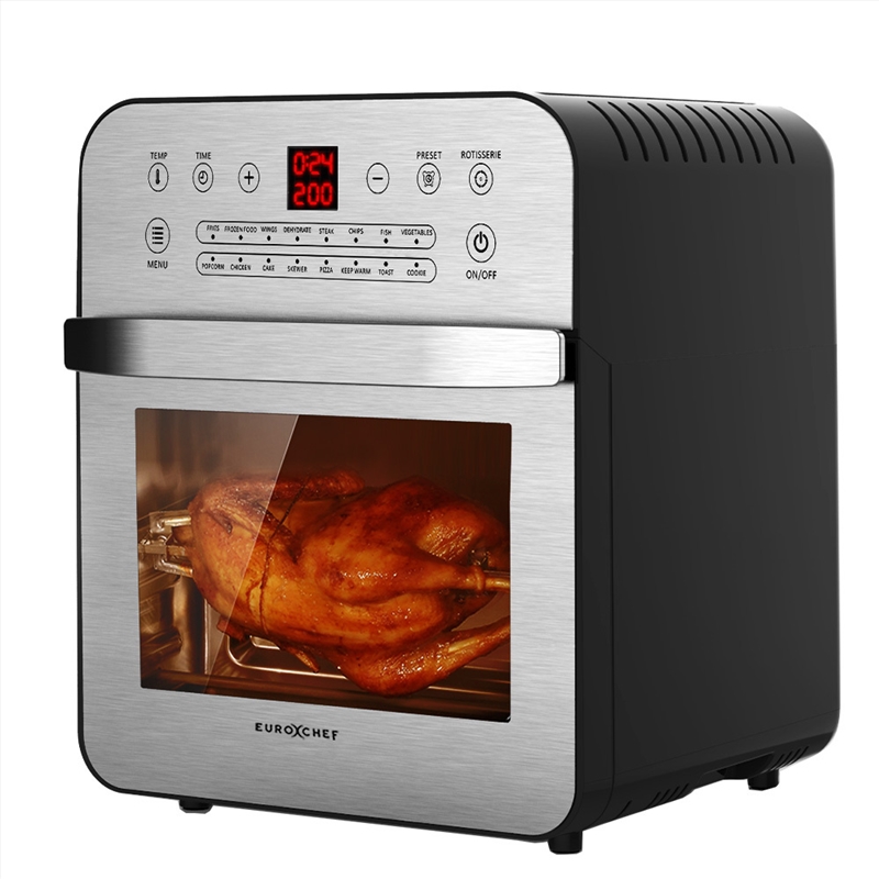 EUROCHEF 16L Digital Air Fryer Electric Airfryer Rotisserie Large Big ...