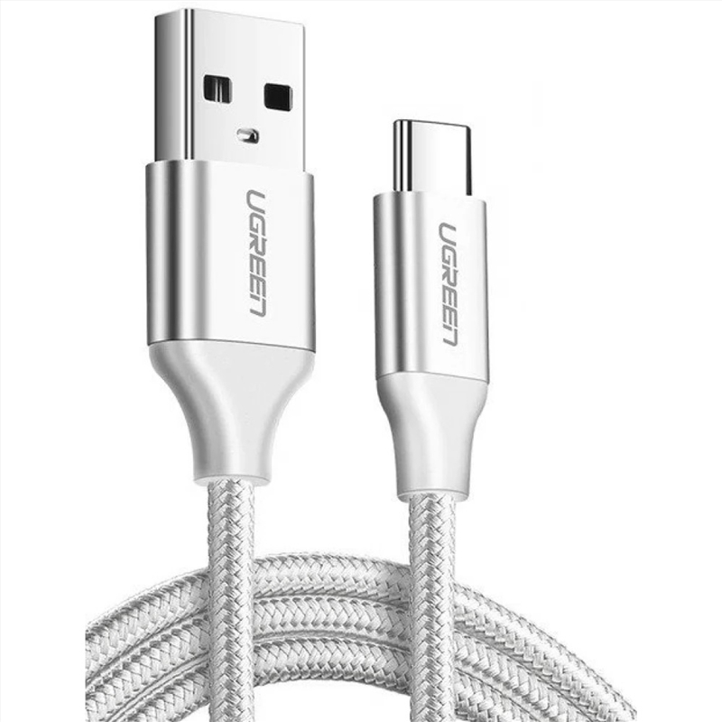 Buy UGREEN 60409 USB-A to USB-C Charging Cable 3M (Silver White) Online | Sanity