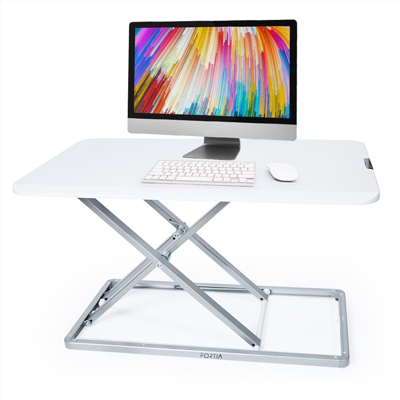 Buy Fortia Desk Riser 74cm Wide Adjustable Sit to Stand for Dual Monitor, Keyboard, Laptop ...