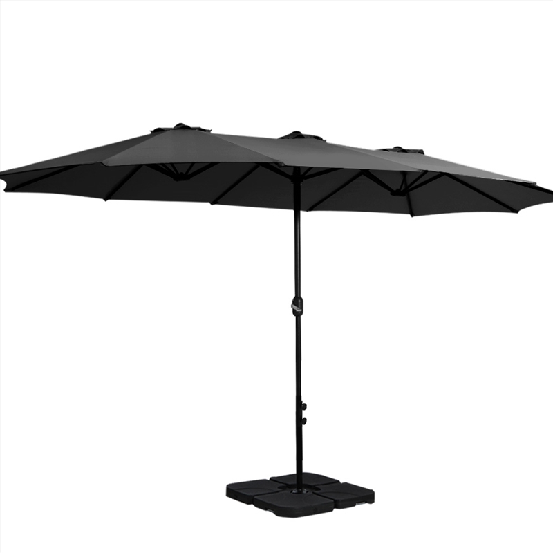 Buy Instahut Outdoor Umbrella Beach Twin Base Stand Garden Sun Shade ...
