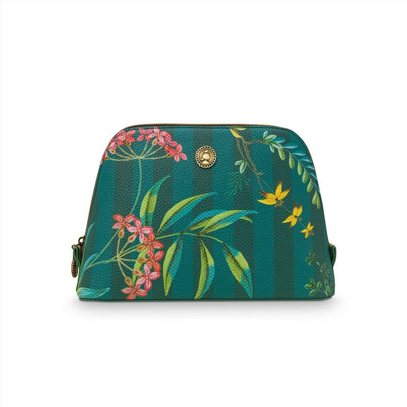 Buy PIP Studio Fleur Grandeur Green Medium Triangle Cosmetic Bag Online ...