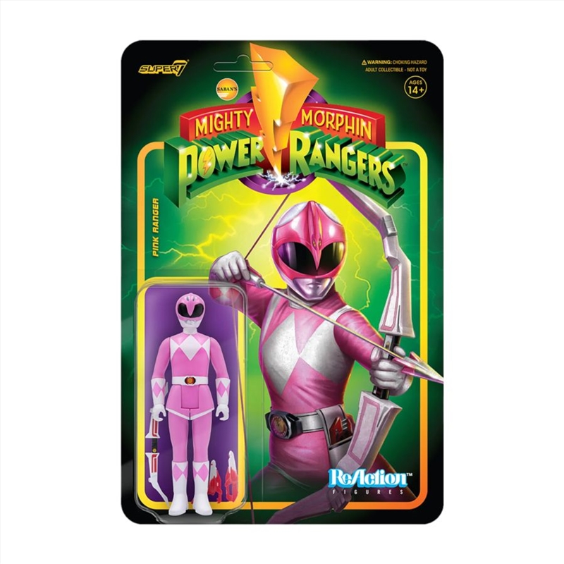 Buy Power Rangers - Pink Ranger ReAction 3.75" Action Figure Online ...