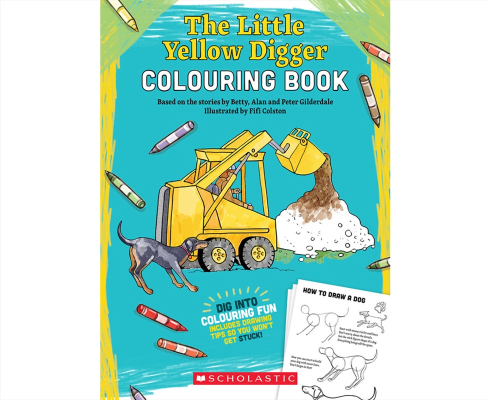 Buy Peter Gilderdale - The Little Yellow Digger Colouring Book Online ...