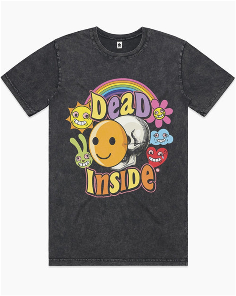 Buy Dead Inside Stonewash Tee - Black Stone - Size S Online | Sanity
