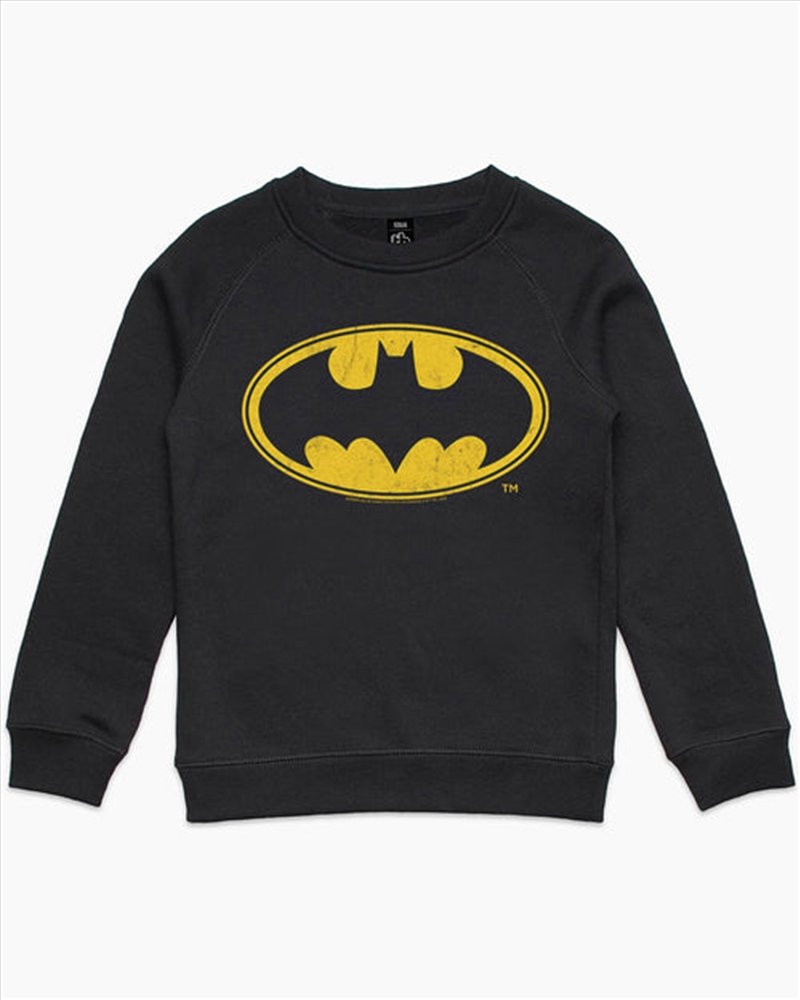 Buy Batman Classic Logo Kids Jumper - Black - Size 6 Online | Sanity