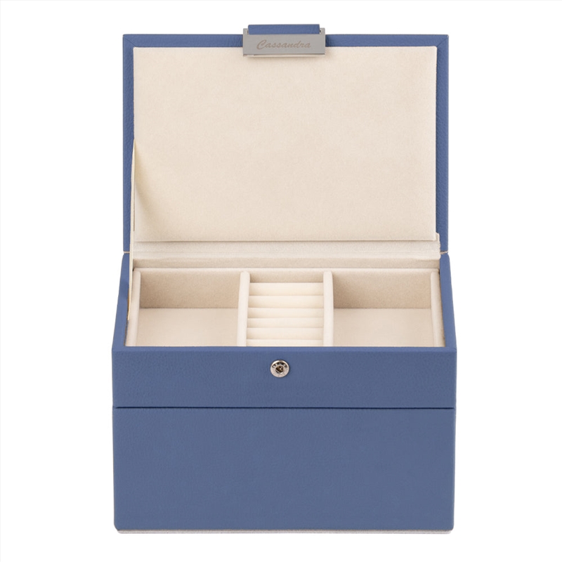 Buy Cassandra's Mini 2 Tray Jewellery Box - The Dylan Collection - Blue Online | Sanity