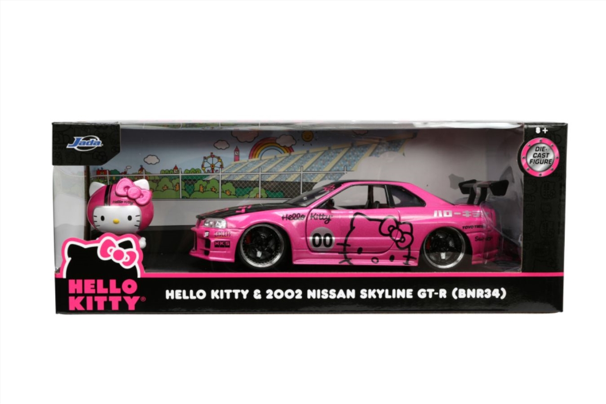 Buy Hello Kitty - 2002 Nissan GTR (R34) with 1:24 Scale Diecast Vehicle