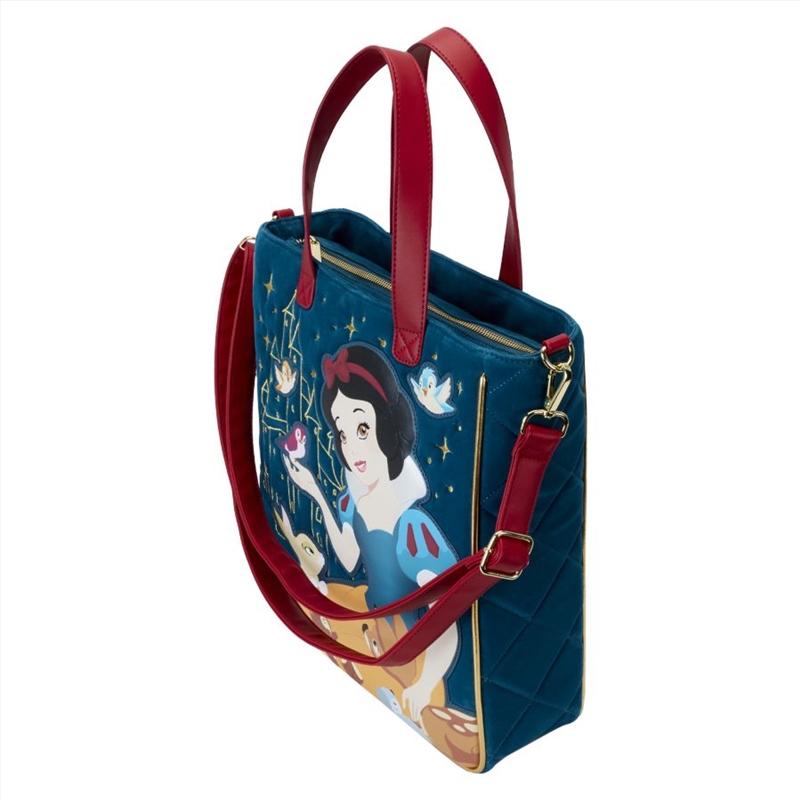 Shop Loungefly Snow White (1937) Heritage Quilted Velvet Tote Bag Online
