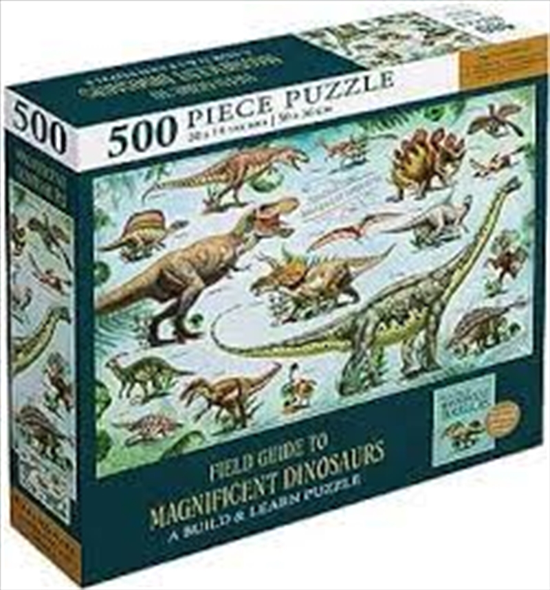 Buy Magnificent Dinosaurs 500 Piece Puzzle and Booklet Online | Sanity