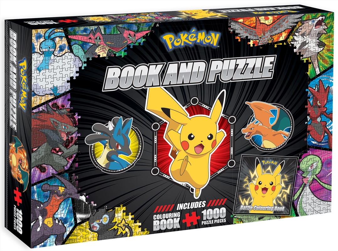 Buy Pokemon Battle: Adult Book And Puzzle (1000 Pieces) Online | Sanity