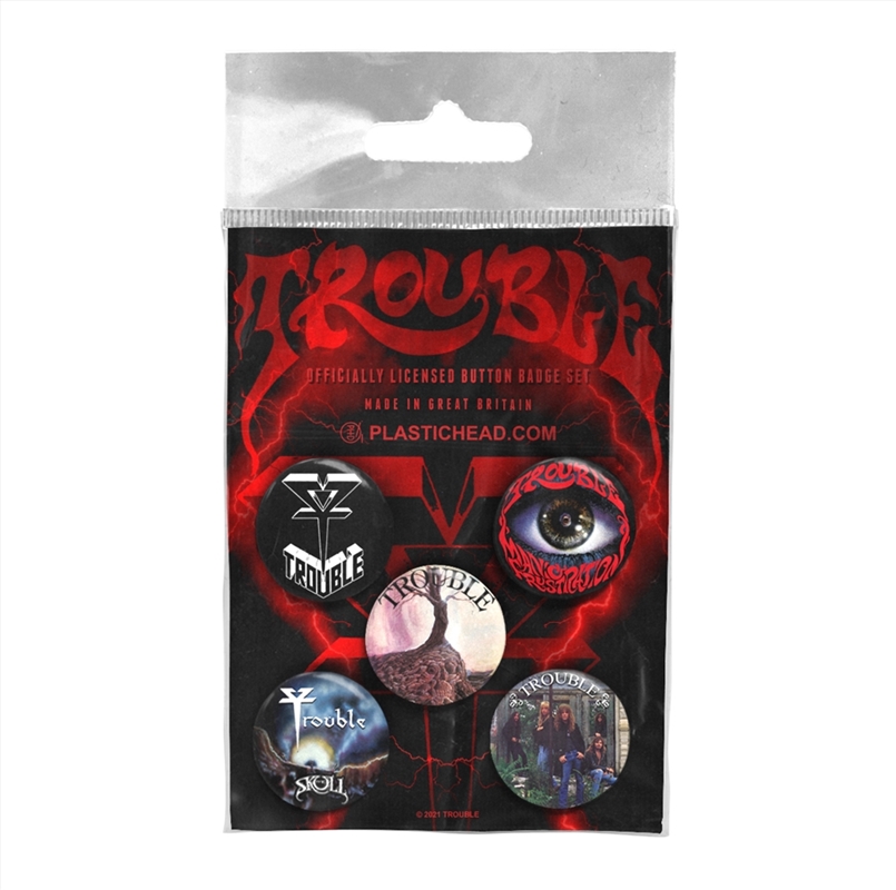 Buy Trouble Button Badge Set Online | Sanity