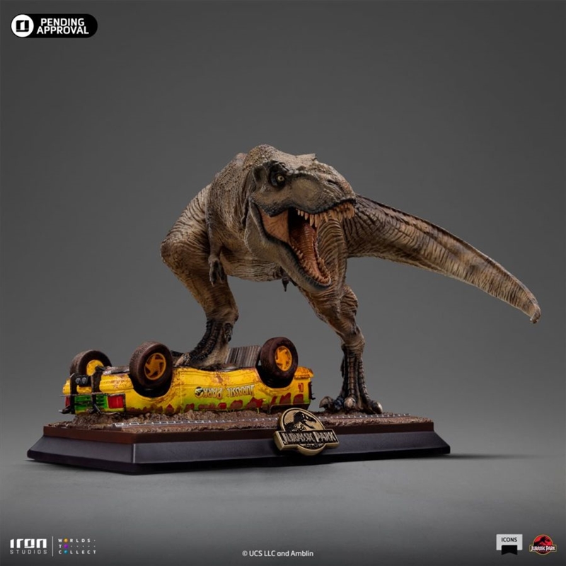 Buy Jurassic Park - T-Rex Attack Icons Statue Online | Sanity