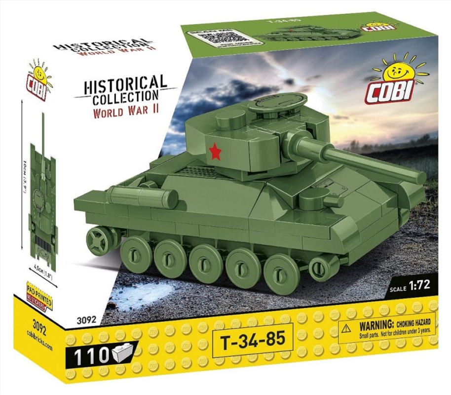 Buy World War 2 - T-34-85 Tank (110 Piece Kit) Online | Sanity
