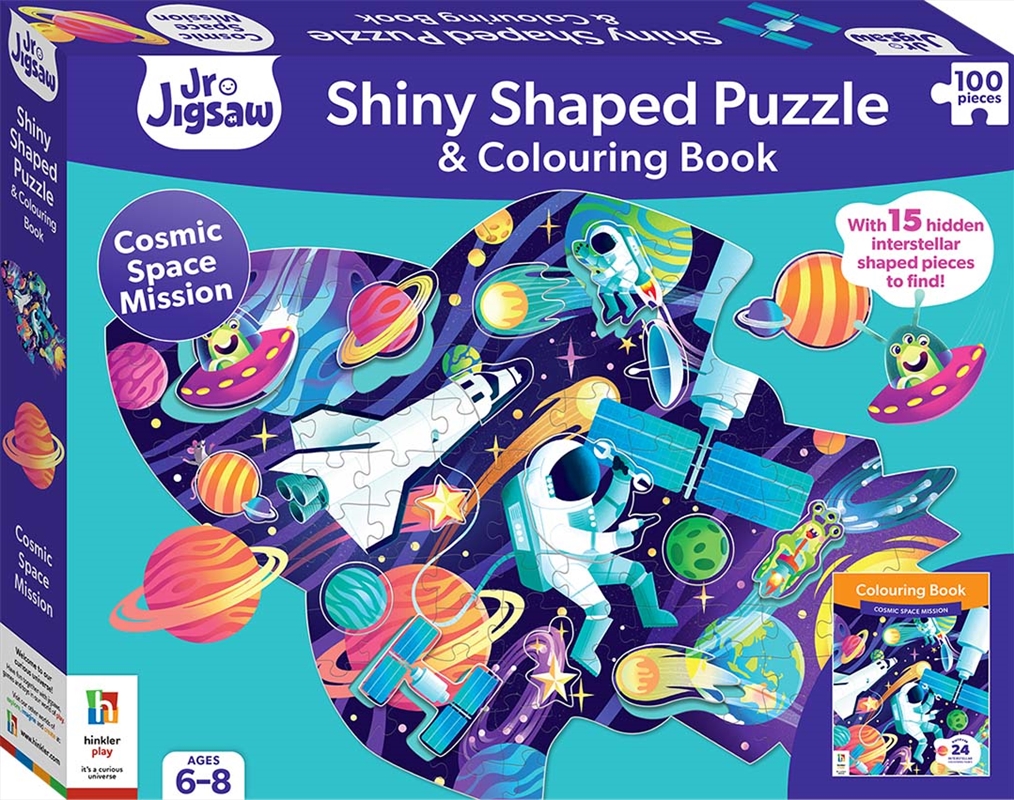 Buy Cosmic Space Mission Shiny Shaped Puzzle with Book Online | Sanity