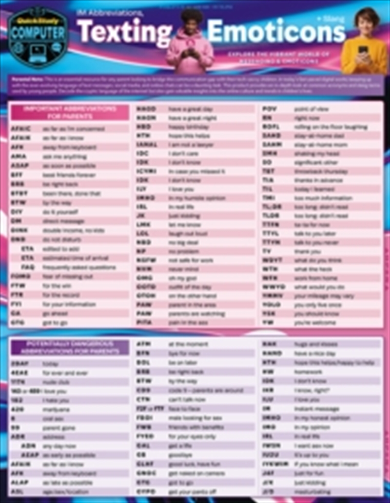 Buy IM Abbreviations, Texting & Emoticons Online | Sanity