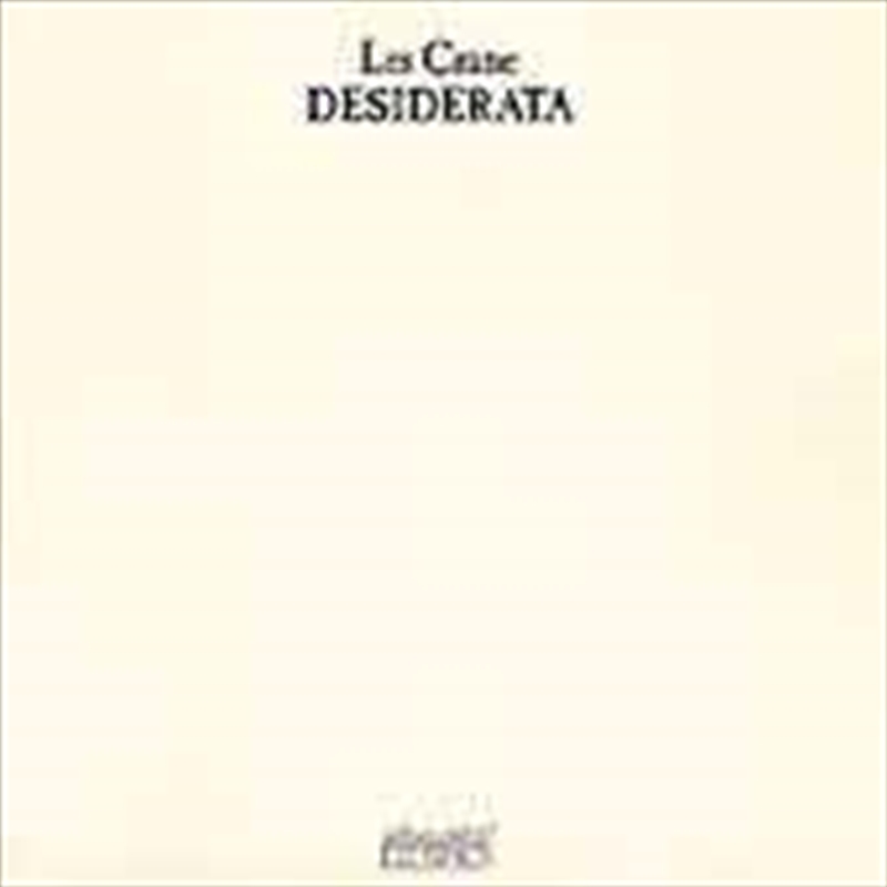 Les Crane - Desiderata | Sanity