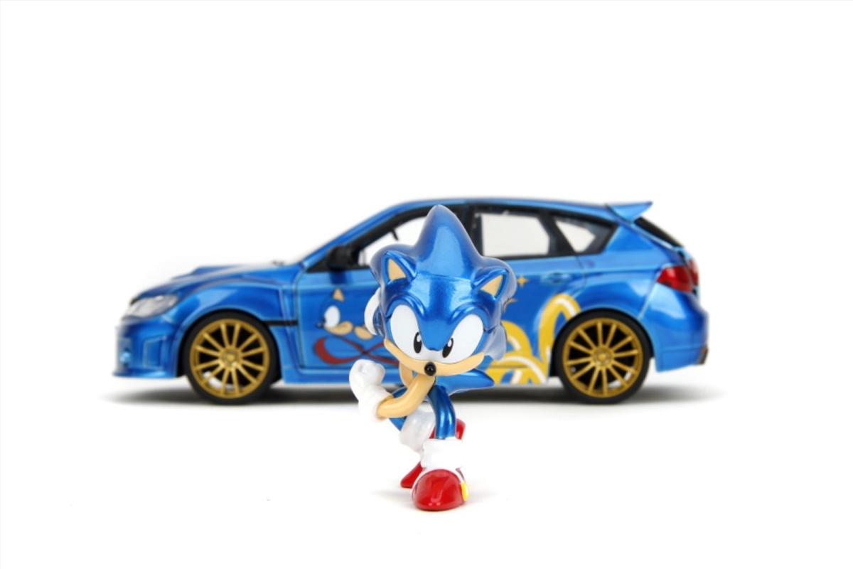 Buy Sonic - Subaru STI with Sonic Figure 1:24 Scale Diecast Vehicle ...