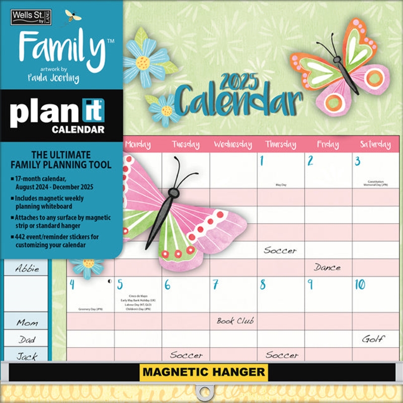 Family 2025 Plan-It Square Calendar | Sanity
