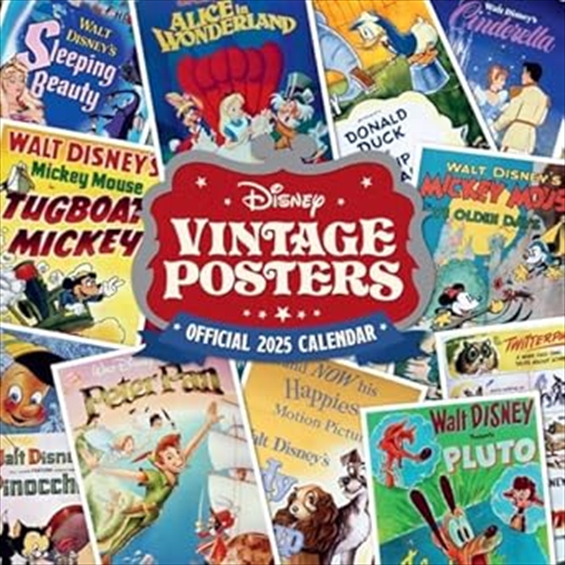 Disney Vintage Posters 2025 Square Calendar | Sanity