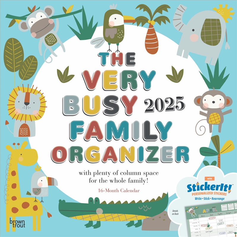 The Very Busy Family Organizer 2025 Square Calendar | Sanity
