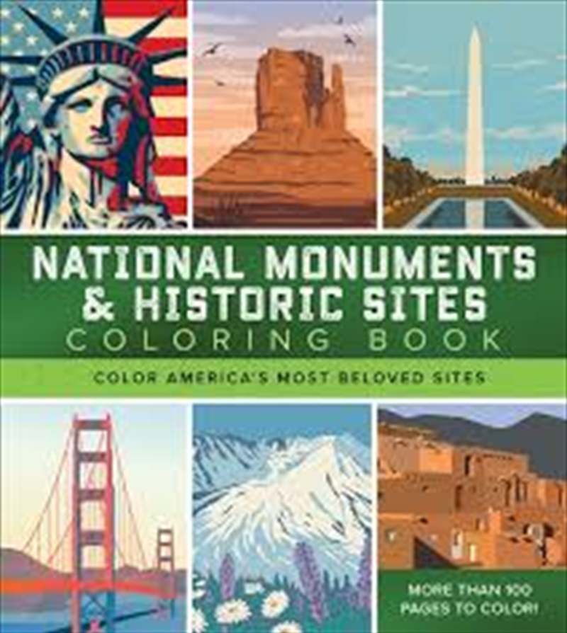Buy National Monuments & Historic Sites Coloring: Color America's Most ...