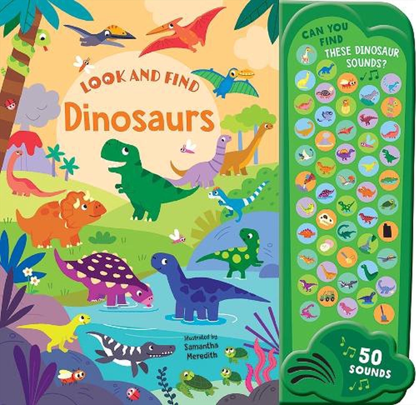 Buy Look and Find - 50-Button Mega Sound Book - Dinosaurs Online | Sanity