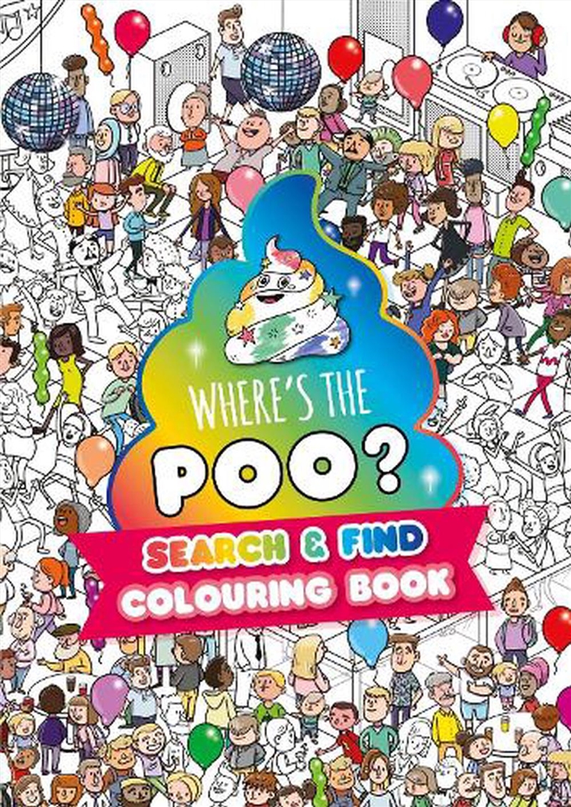 Buy Where's the Poo? A search and find colouring book Online | Sanity