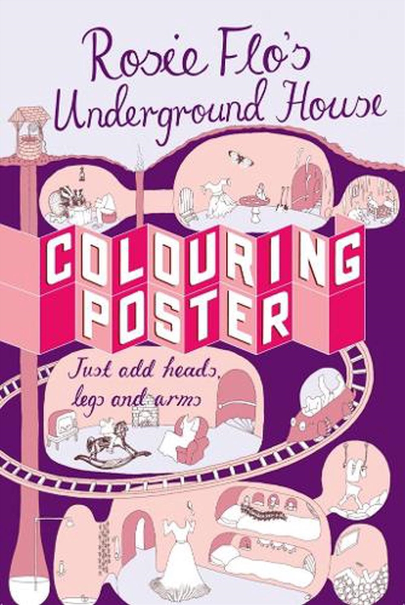Buy Rosie Flo's Underground House Colouring Poster Online | Sanity