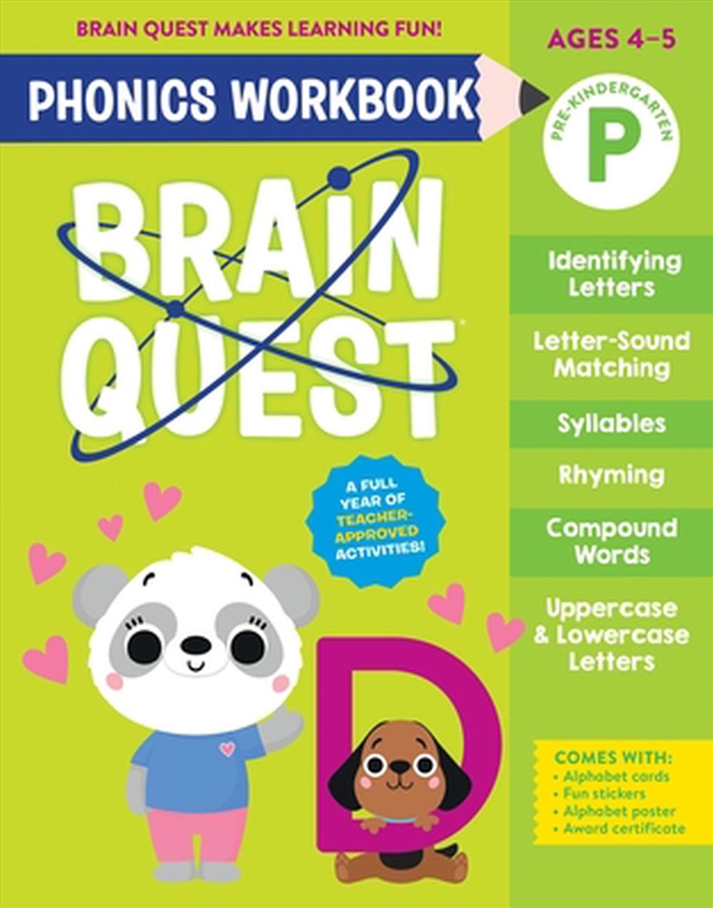 Buy Brain Quest Phonics Workbook: Pre-Kindergarten Online | Sanity