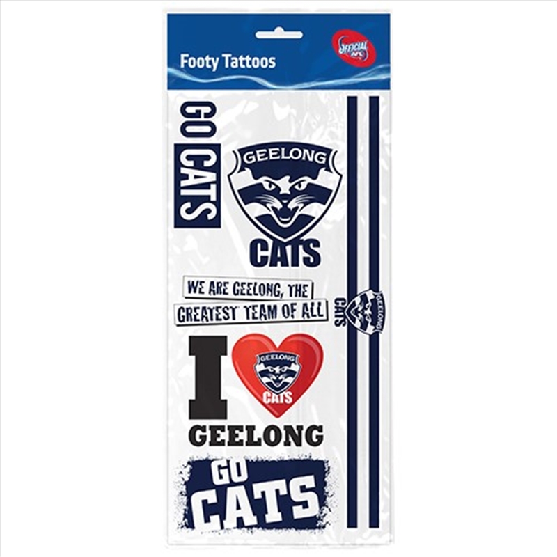 Buy AFL: Geelong - Tattoo Sheet Online | Sanity