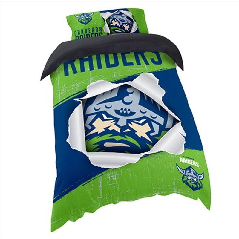 Buy NRL - Raiders Single Quilt Cover Set Online | Sanity