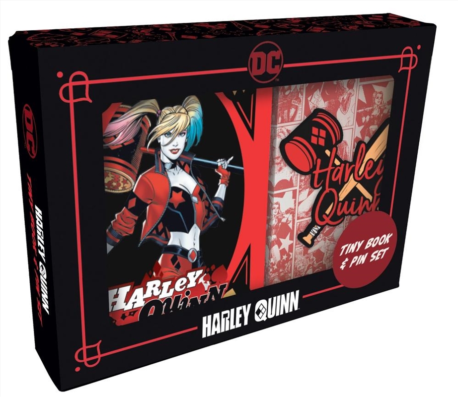 Buy DC Comics: Harley Quinn Tiny Book and Pin Set Online | Sanity