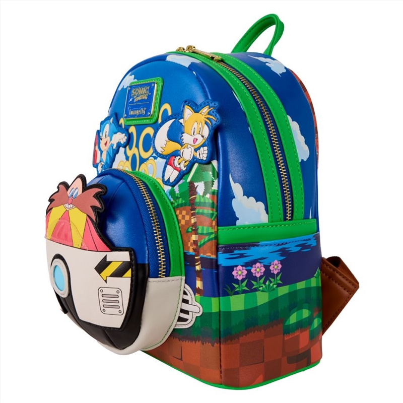 Buy Loungefly Sonic - Green Hill Zone Mini Backpack Online | Sanity
