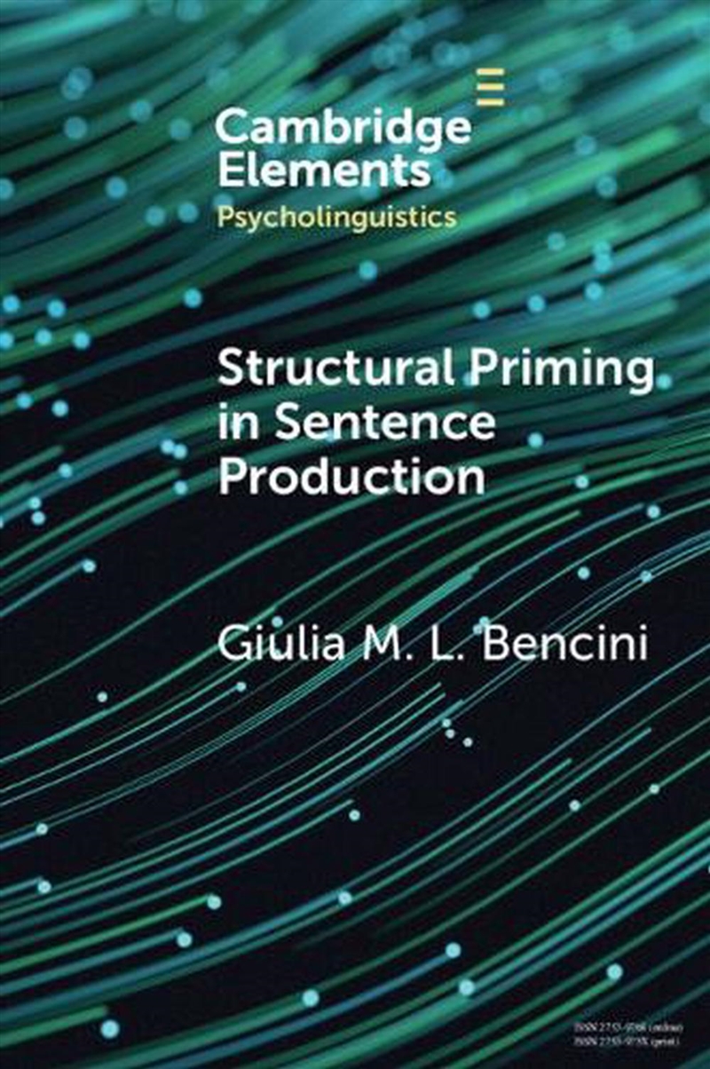 Buy Structural Priming In Sentence Production Online | Sanity