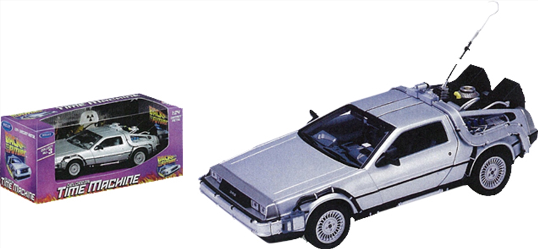 Back To The Future: 1:24 Scale Die Cast Delorean - Back to the Future 1 ...