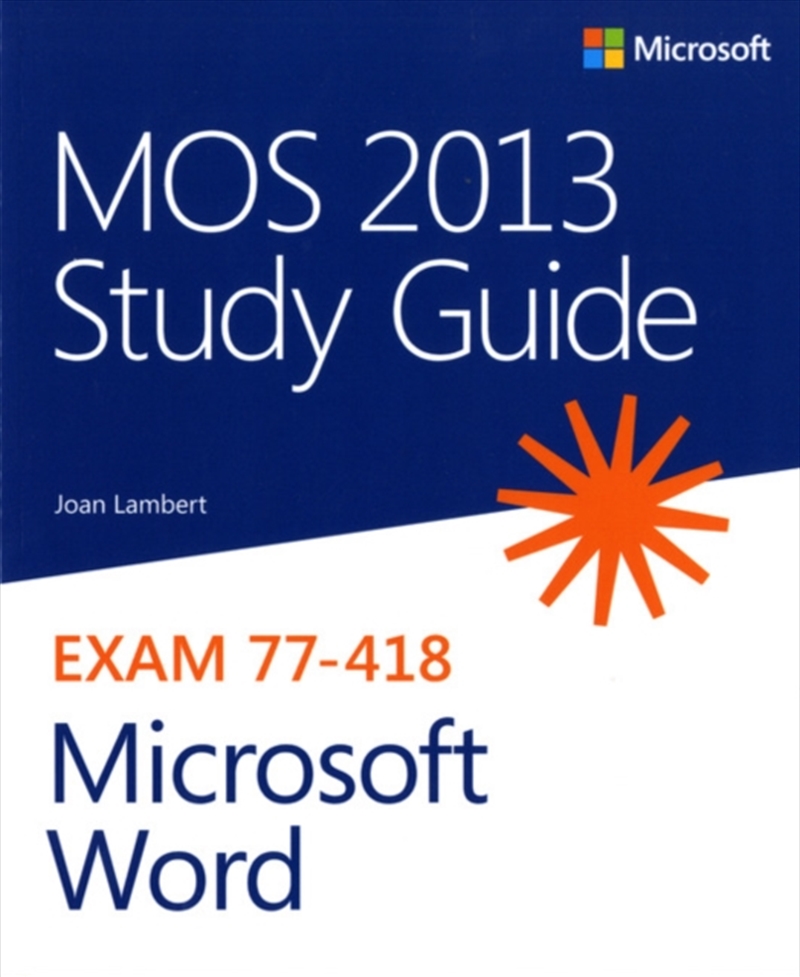 Buy Mos 2013 Study Guide For Microsoft Word Online | Sanity