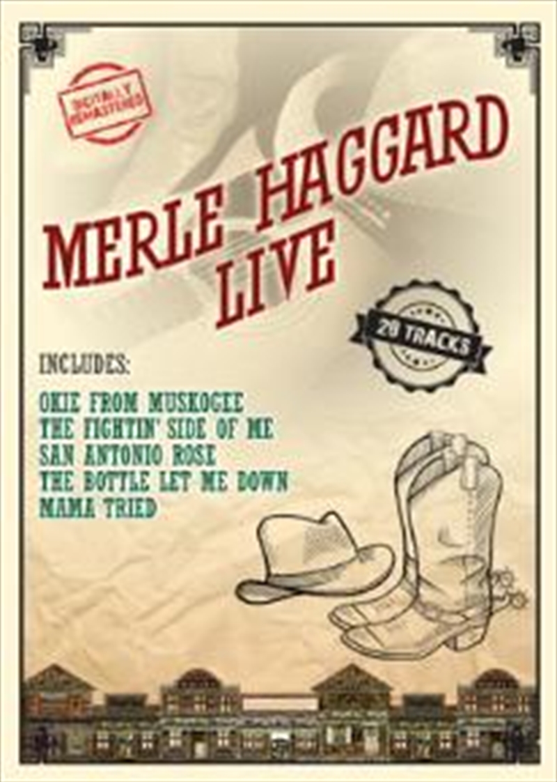Buy Merle Haggard Live DVD | Sanity Online