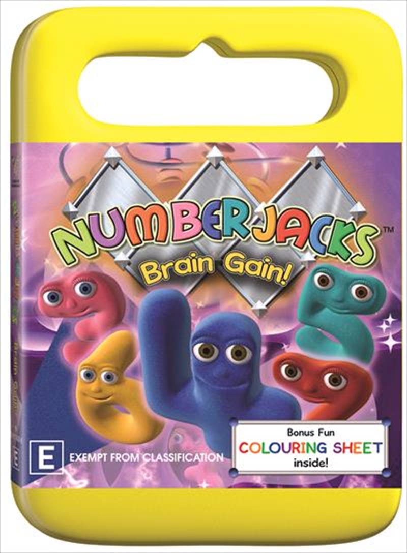 Buy Numberjacks - Brain Gain Gwp Colouring Page DVD Online | Sanity