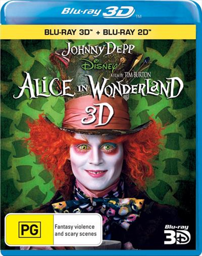 Buy Alice In Wonderland 3D + 2D Blu-ray - Live Action BLU-RAY 3D Online ...