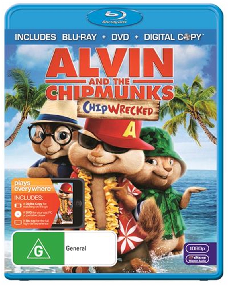 Buy Alvin And The Chipmunks - Chipwrecked Blu-ray + DVD + Digital Copy BLU-RAY/DVD Online | Sanity