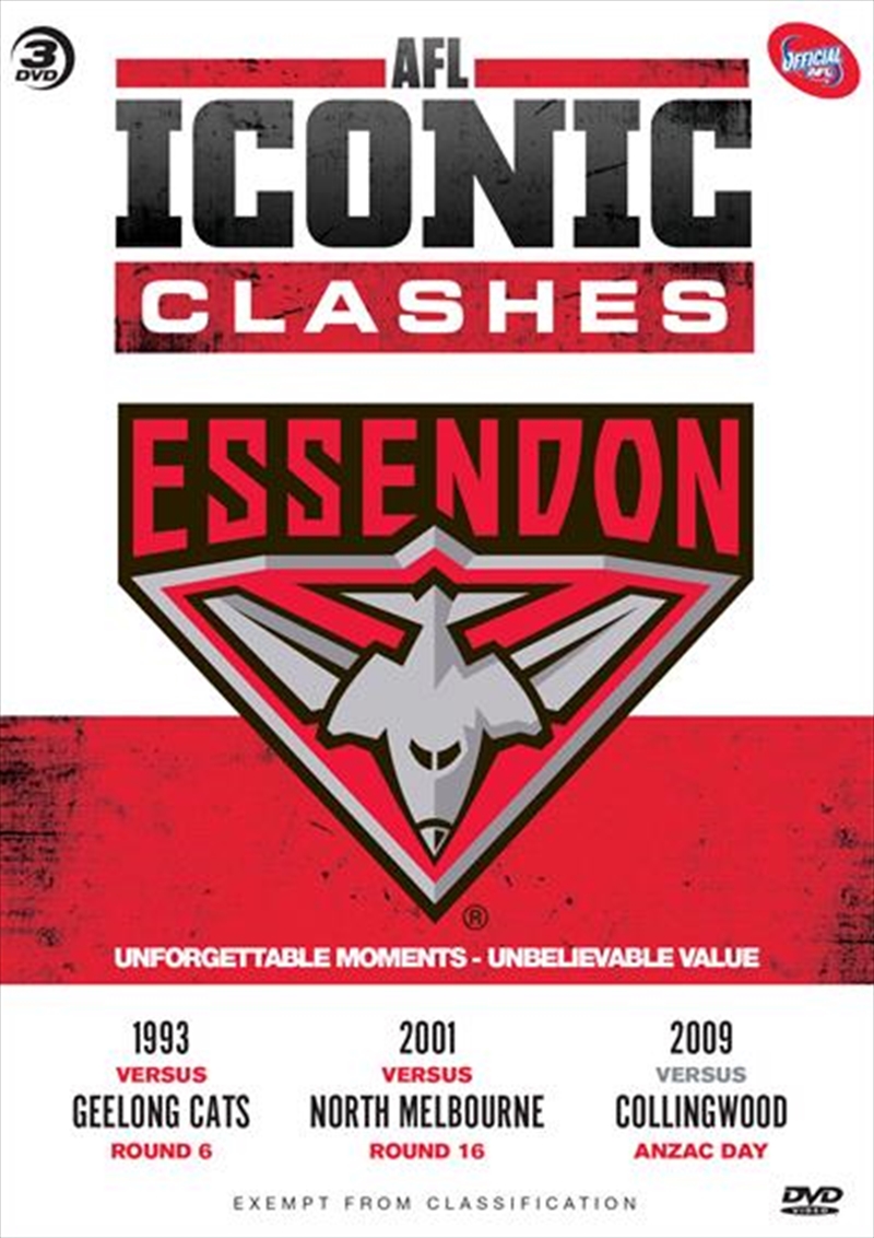 Buy AFL - Iconic Clashes - Essendon DVD Online | Sanity