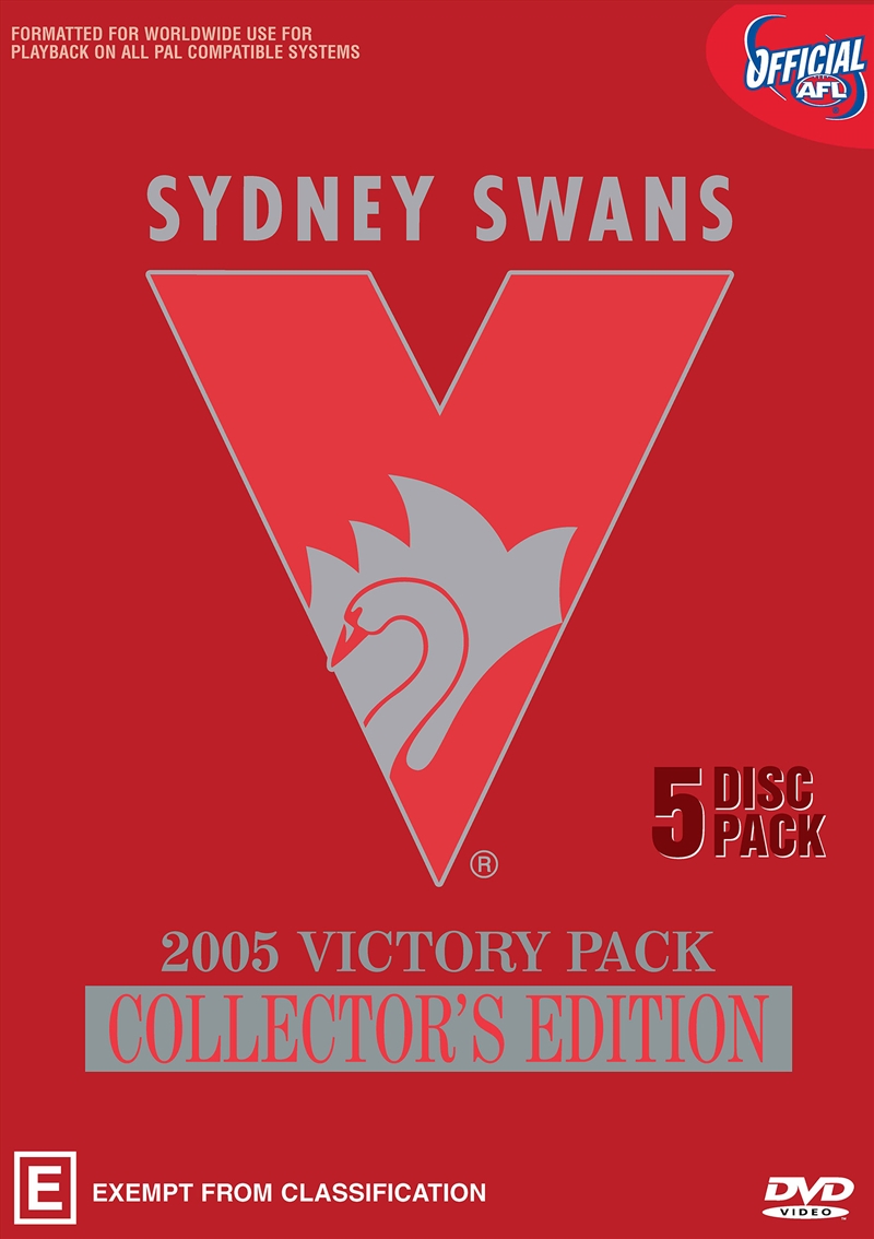 Buy 2005 Afl Premiers Sydney Victory Pack DVD Online | Sanity
