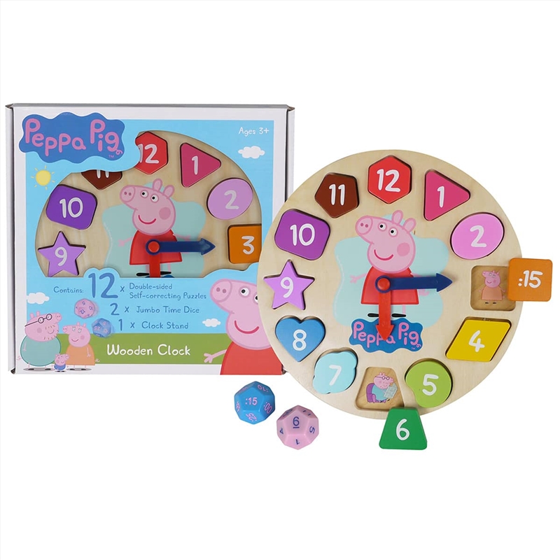 Buy Peppa Pig: Wooden Clock Online | Sanity