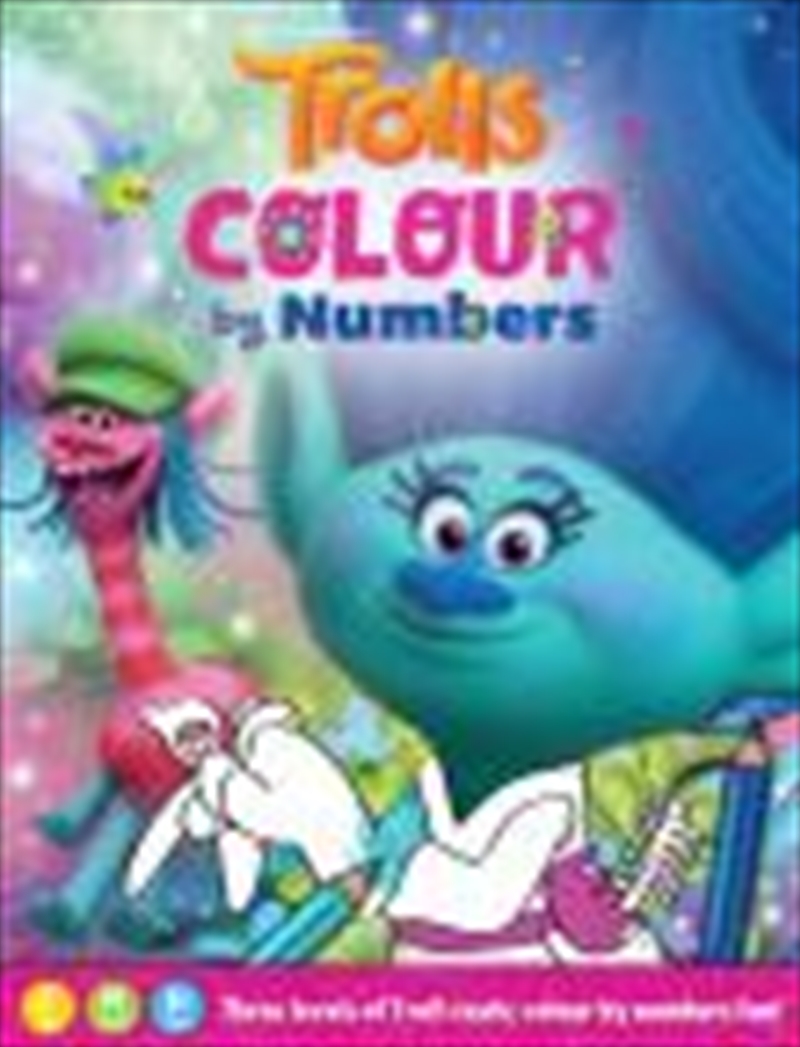 Order Trolls Colour By Numbers Paperback Book | Sanity