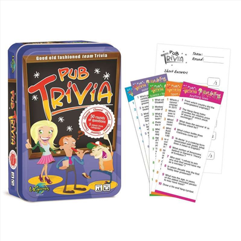 Buy Pub Trivia Tin, Card Games | Sanity